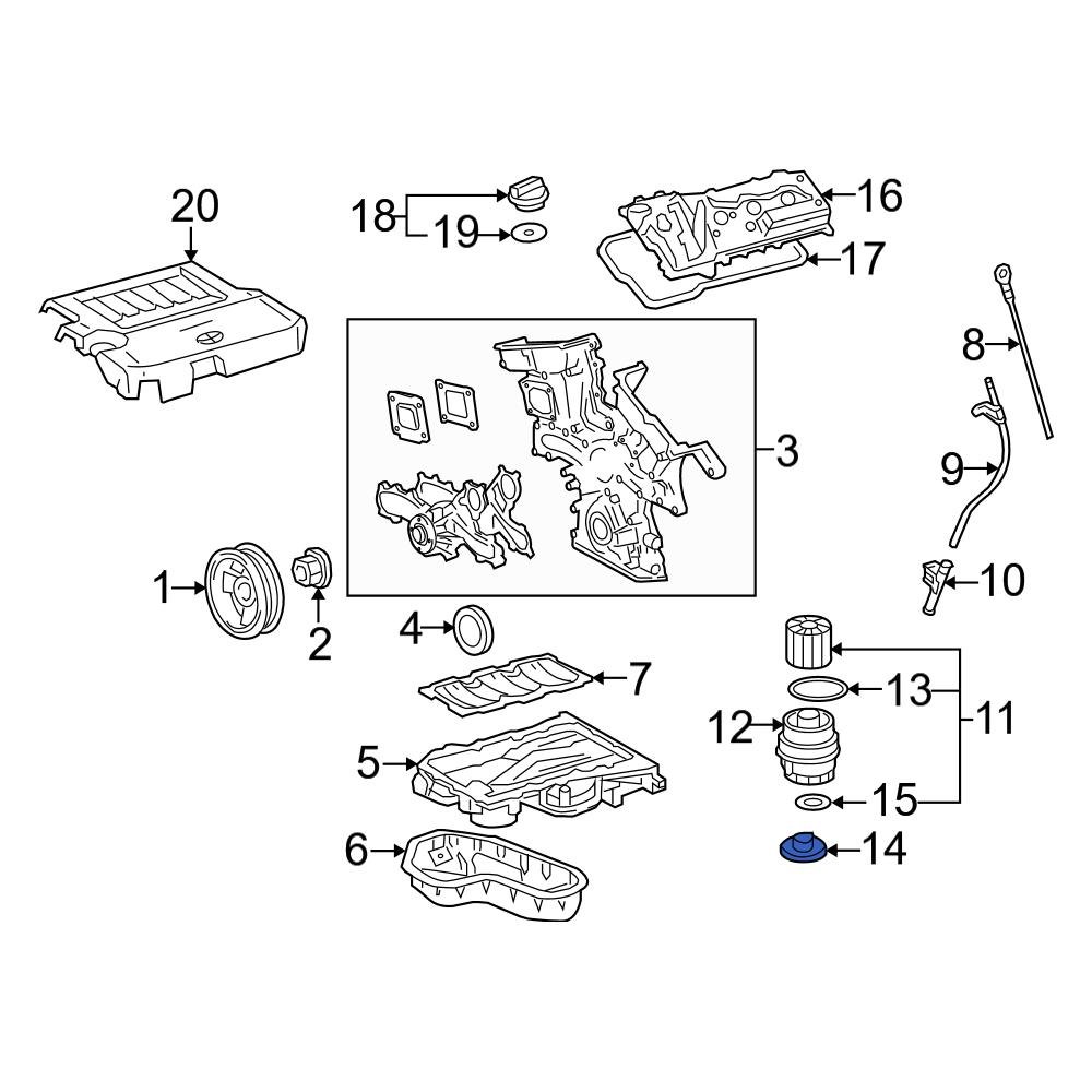 Toyota OE 9034112012 - Engine Oil Drain Plug