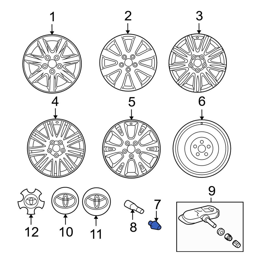 Toyota OE 90942A1009 - Wheel Lug Nut