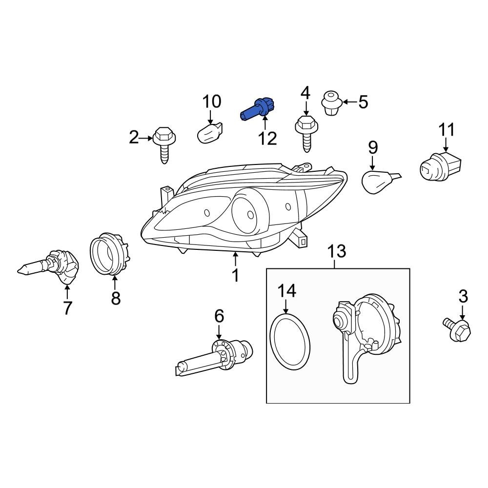 Toyota OE 8113822680 - Front Headlight Socket