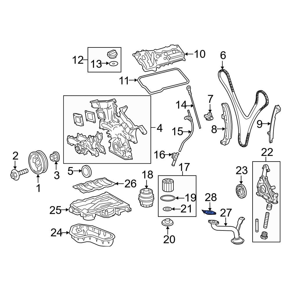 Toyota OE 151470P020 - Engine Oil Pump Pickup Tube Gasket