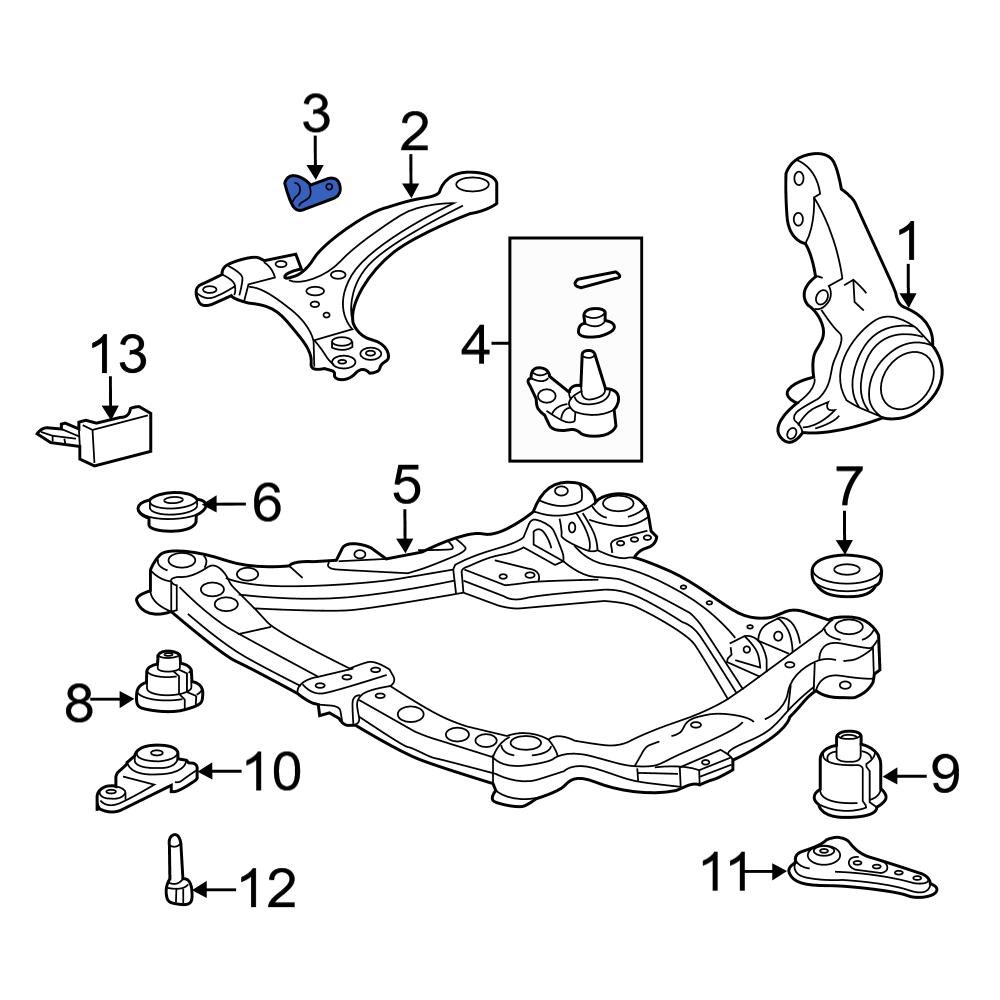 Toyota OE 4865706010 - Front Suspension Control Arm Bumper