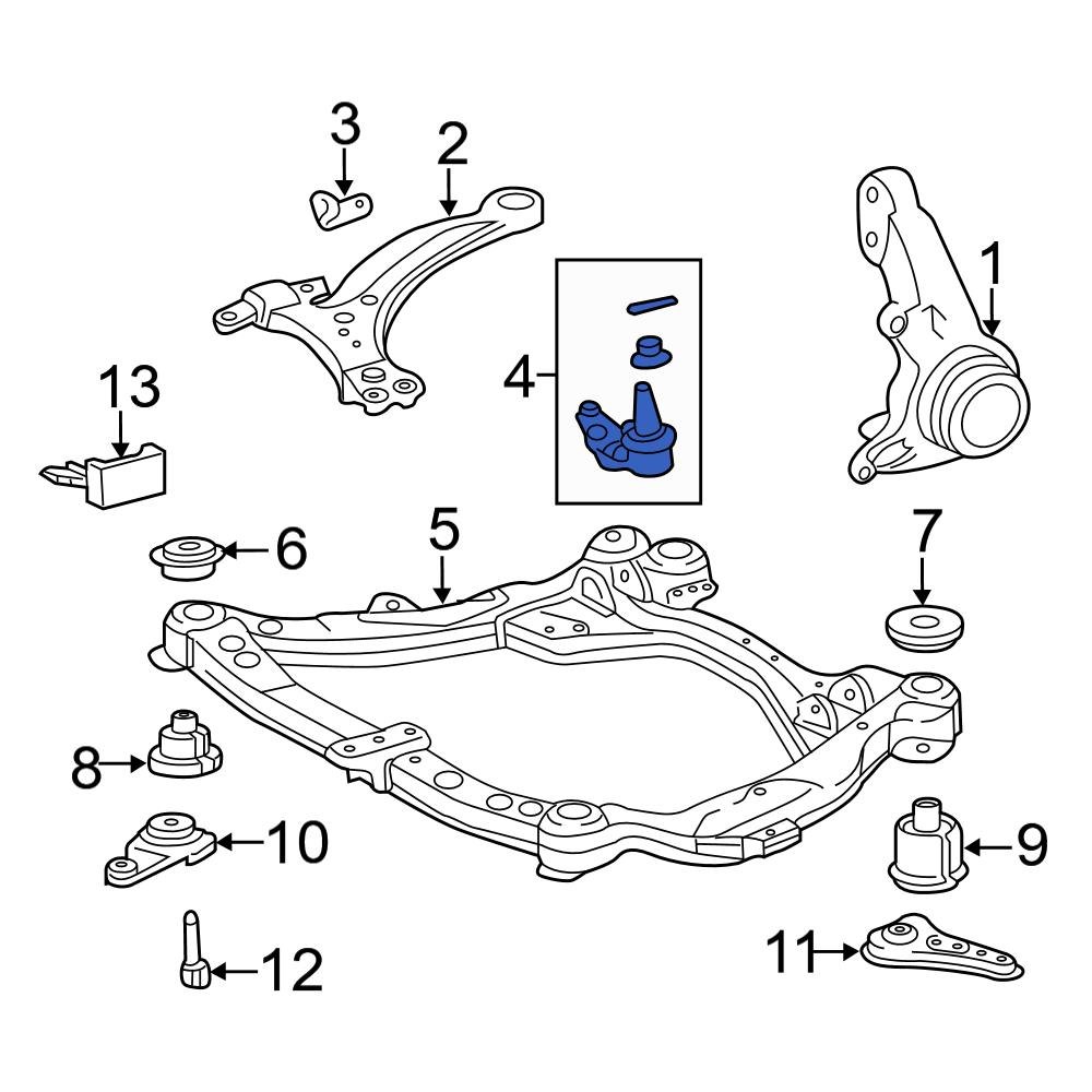 Toyota OE 4334009170 - Front Left Suspension Ball Joint