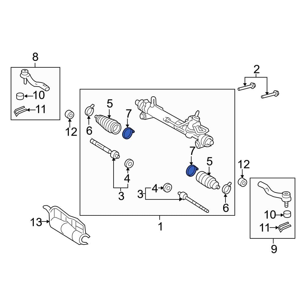 Toyota OE 9008046293 - Inner Rack and Pinion Bellows Clamp