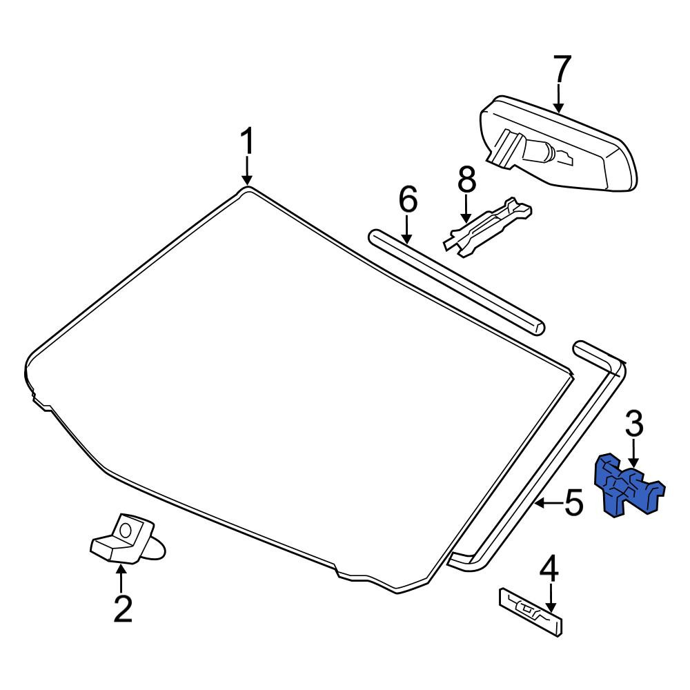 Toyota OE 5611522010 - Front Windshield Stopper