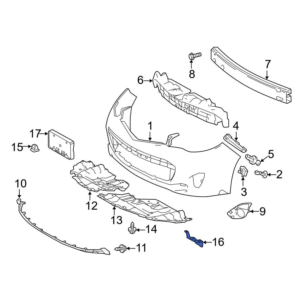 Toyota OE 5385107010 - Front Right Radiator Support Air Deflector