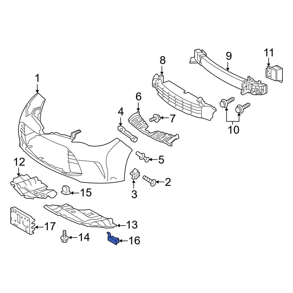 Toyota OE 5385207010 - Front Left Radiator Support Air Deflector