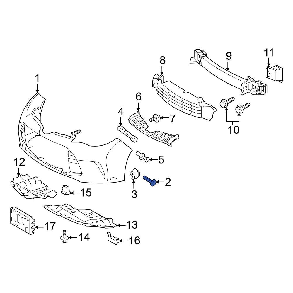 Toyota OE 753920R010 - Bumper Cover Retainer