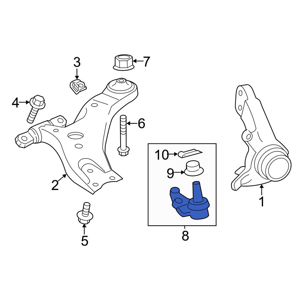 Toyota OE 4334009170 - Front Left Suspension Ball Joint