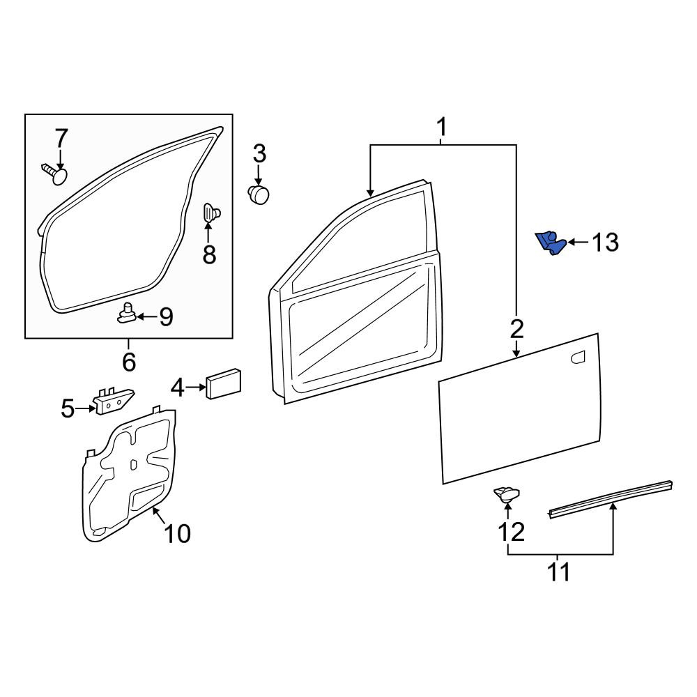 Toyota OE 6766306240 - Front Door Opening Trim