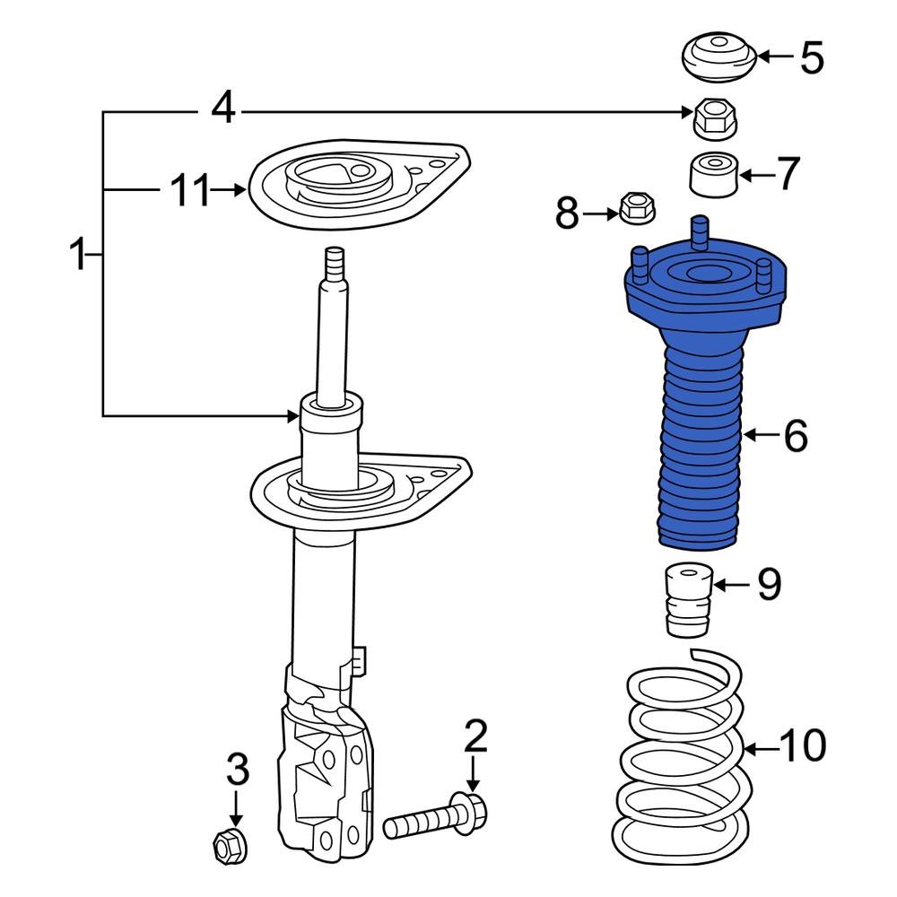 Toyota OE 4875006130 - Rear Suspension Strut Mount