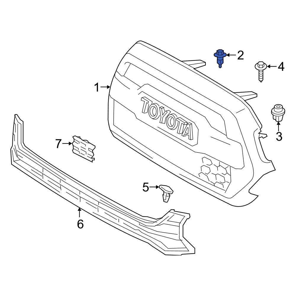 Toyota OE 5216102020 - Bumper Cover Retainer