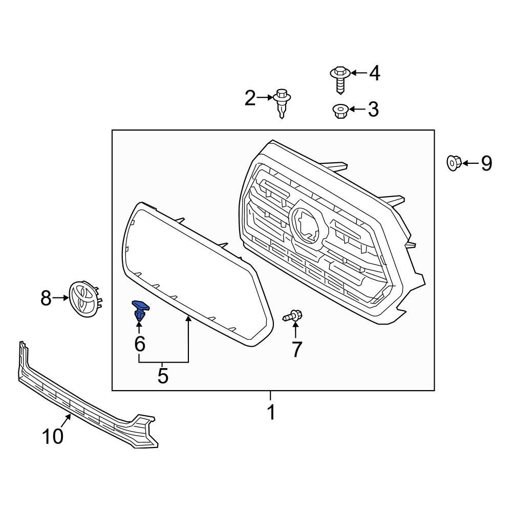 Toyota OE 5314560030 - Hood Seal Clip