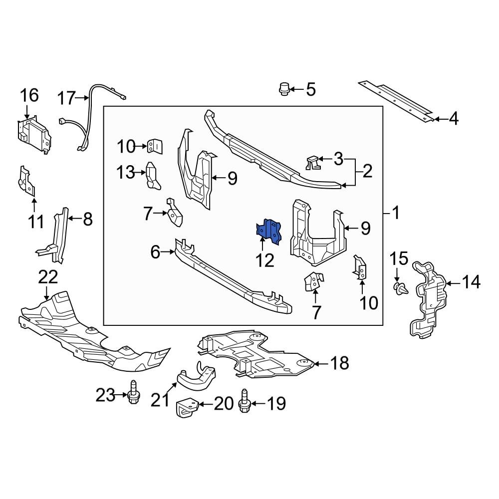 Toyota OE 5320304010 - Front Left Radiator Support Panel Reinforcement