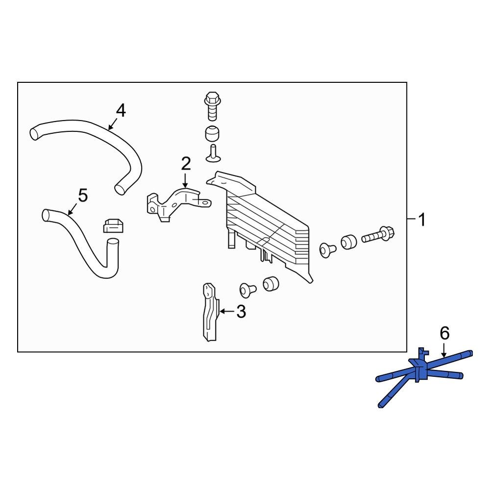 Toyota OE 3292204150 - Automatic Transmission Oil Cooler Tube