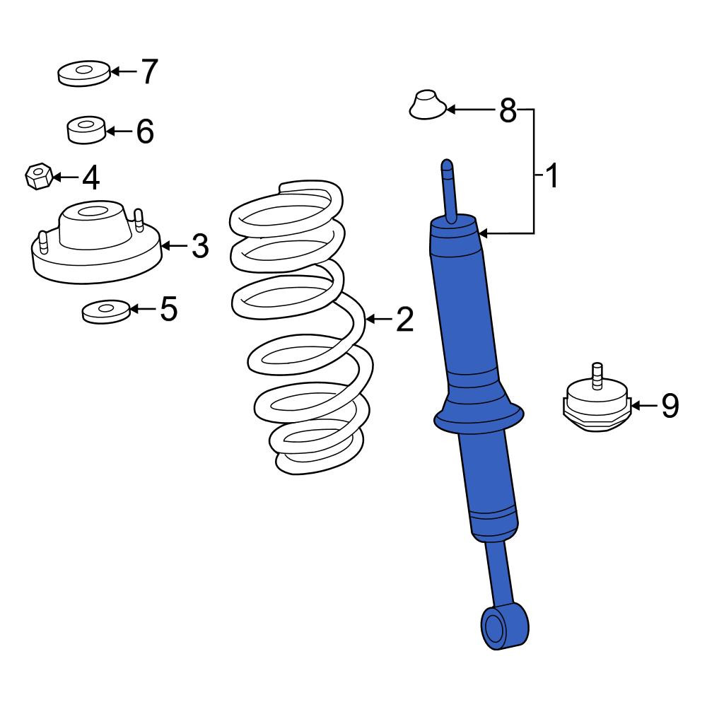 Toyota OE 485108Z447 - Front Suspension Shock Absorber