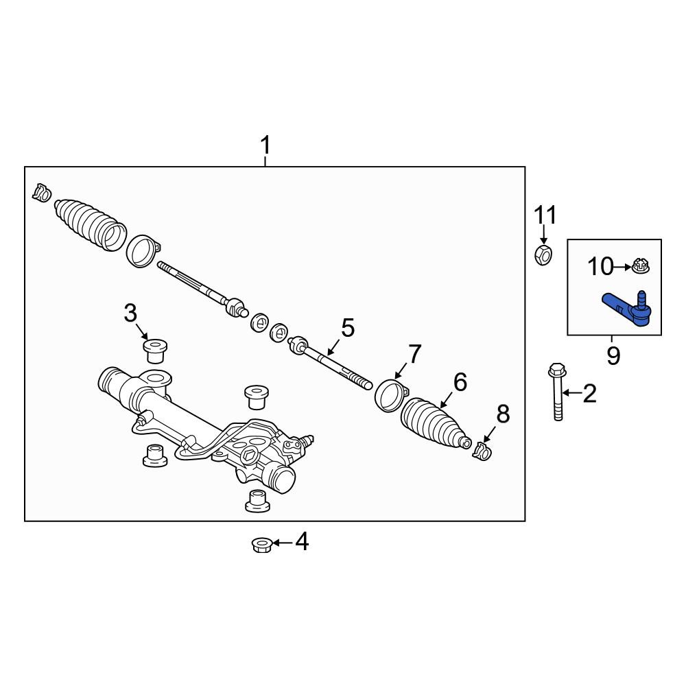 Toyota OE 4504609340 - Outer Steering Tie Rod End