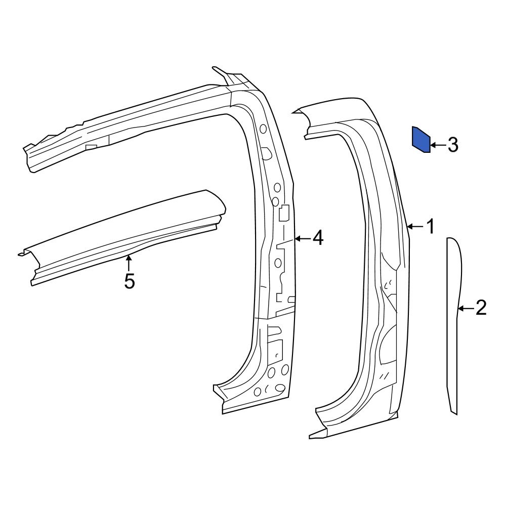 Toyota OE 6249804020 - Door Pillar Post Seal