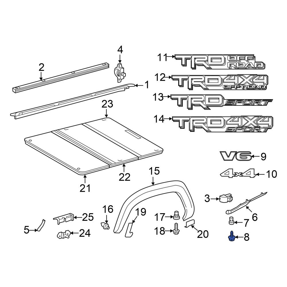Toyota OE 7547304050 - Rear Tailgate Emblem