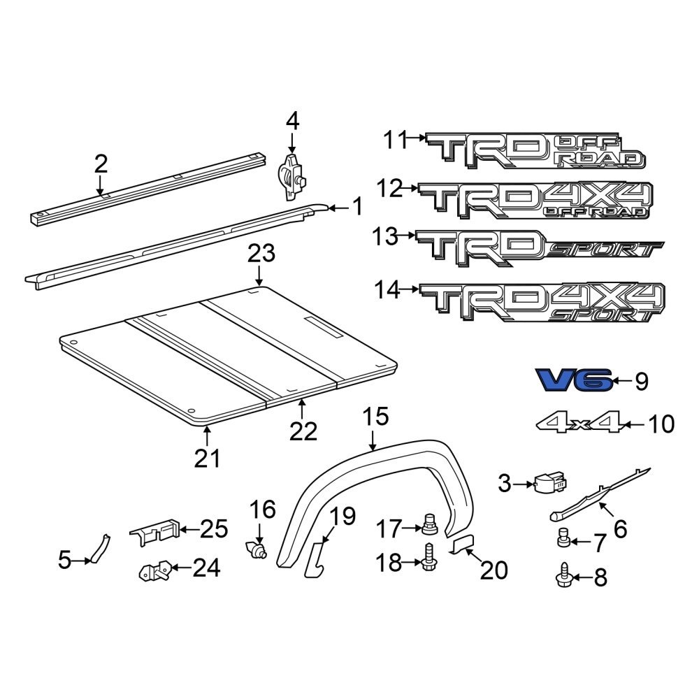 Toyota OE 754730C030 - Rear Tailgate Emblem