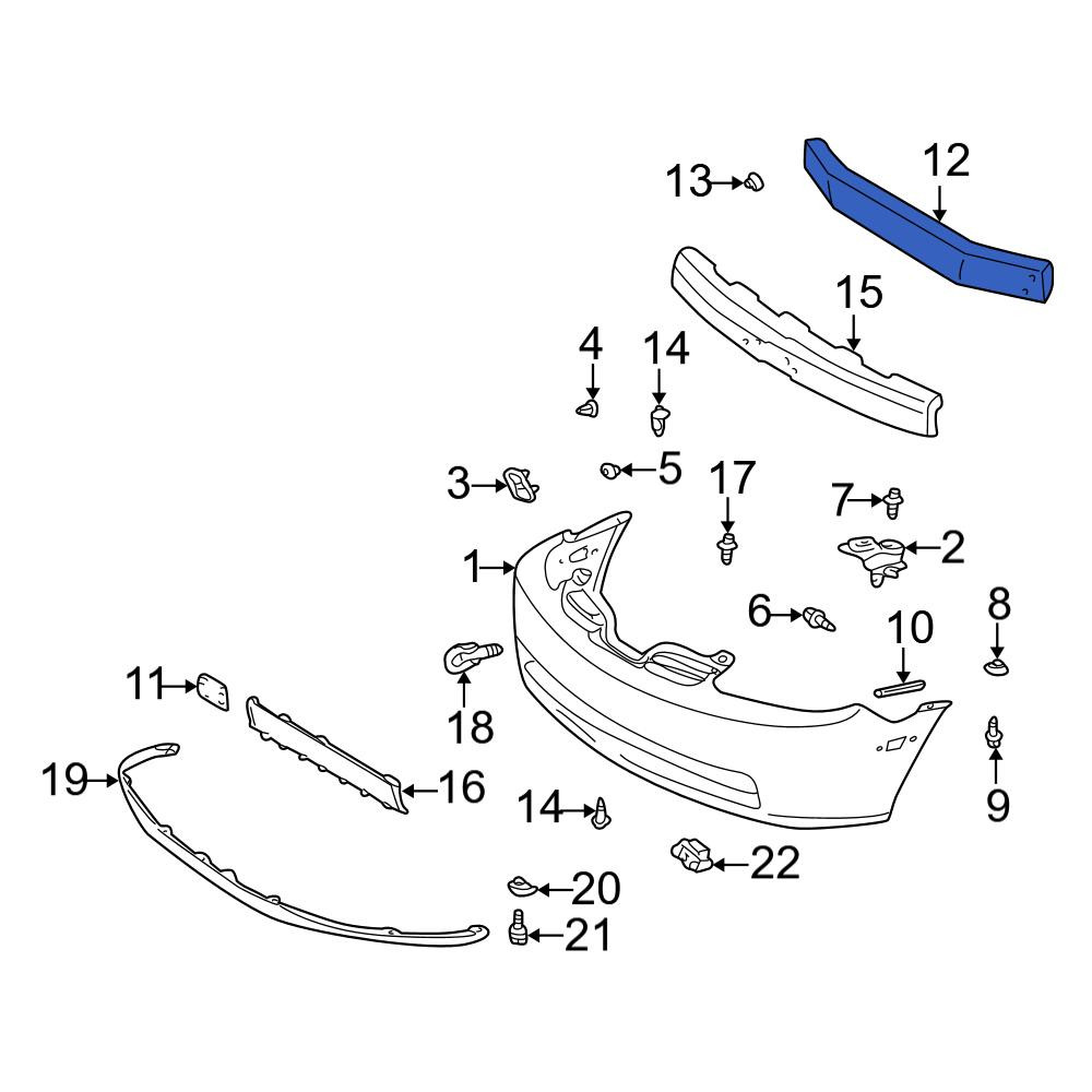 Toyota OE 5213147040 - Front Bumper Cover Reinforcement Beam