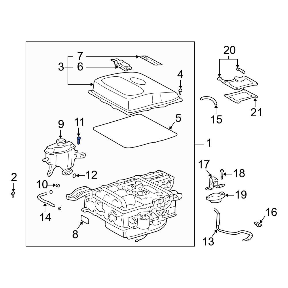 Toyota OE 9008011231 - Outer Drive Motor Inverter Coolant Reservoir Nut