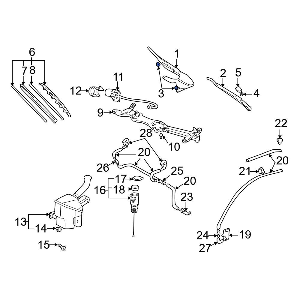 Toyota OE 9017610005 - Right Wiper Arm Nut