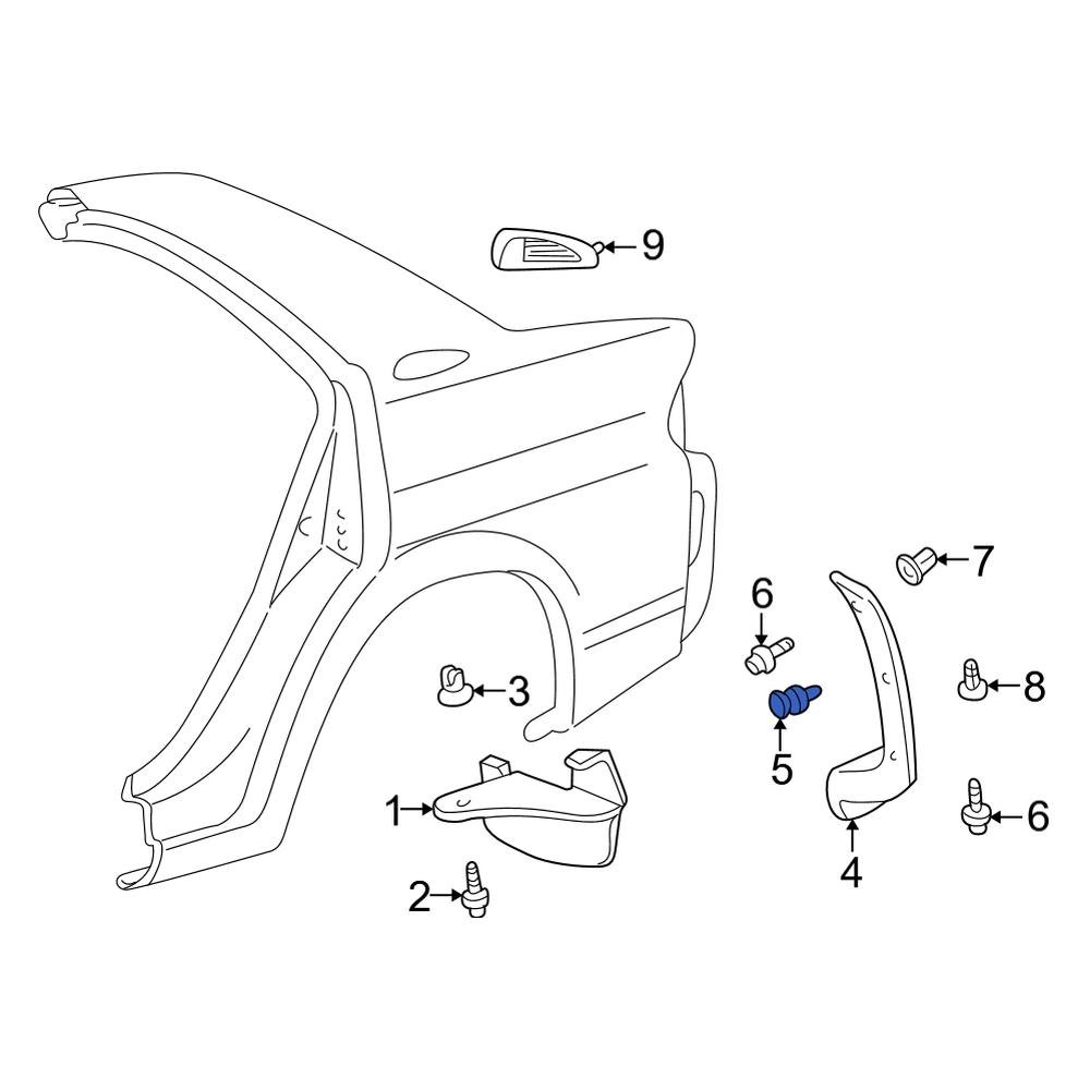 Toyota OE 9046709166 - Fender Liner Retainer