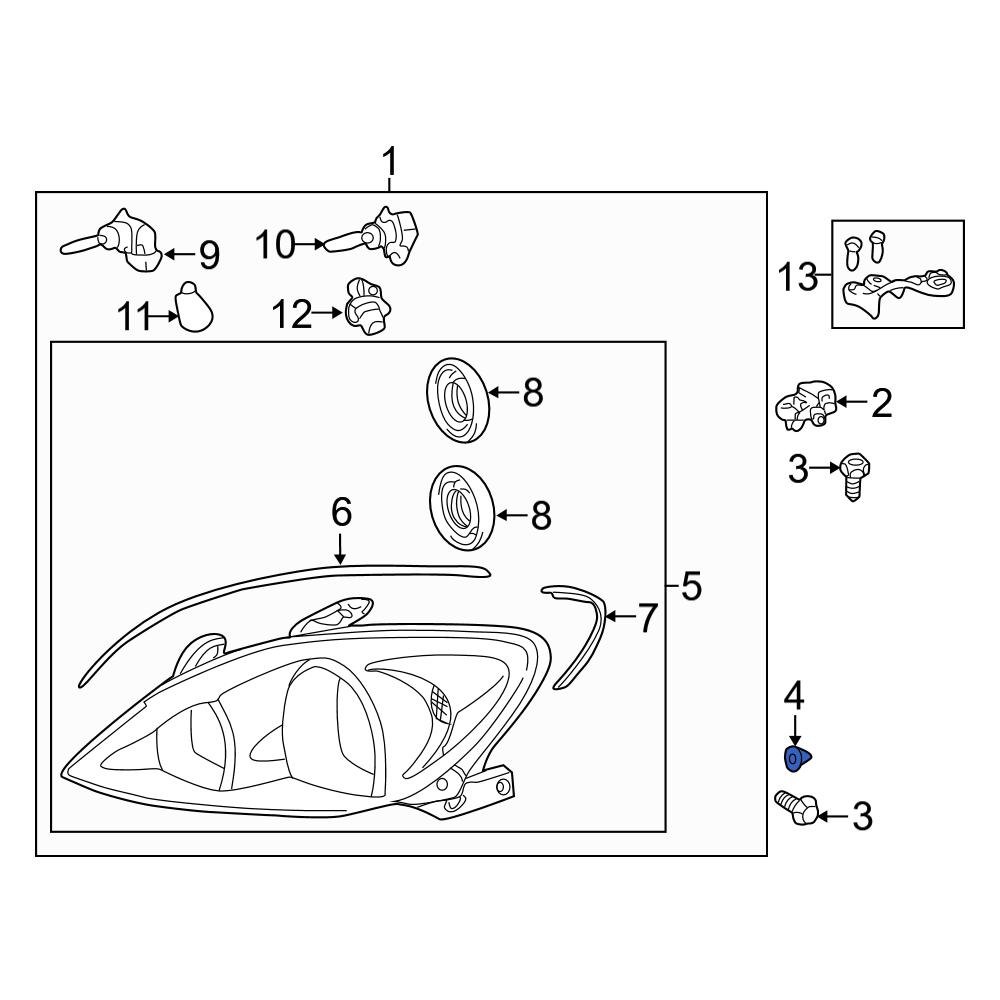 Toyota OE 9018906074 - Headlight Mounting Nut