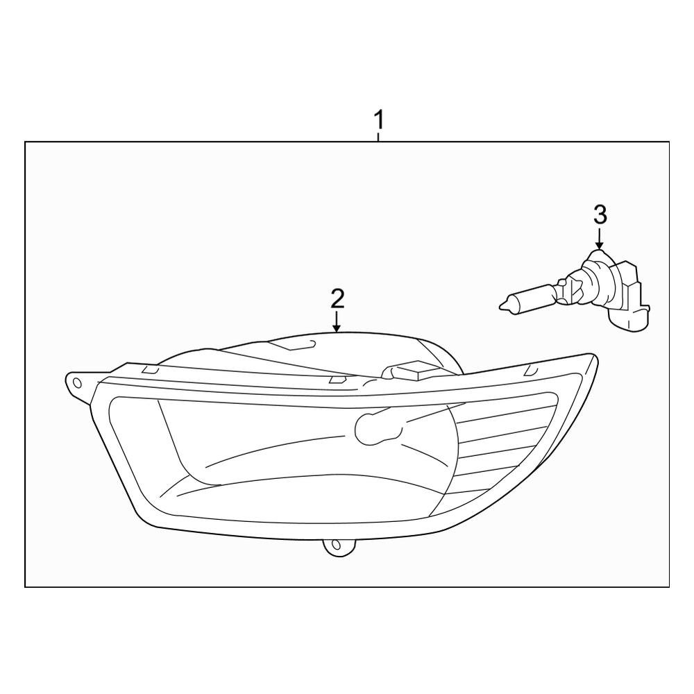 Toyota OE 8121006040 - Front Right Fog Light