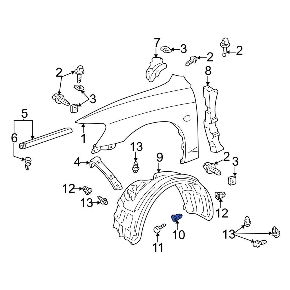 Toyota OE 90189A0011 - Fender Liner Nut