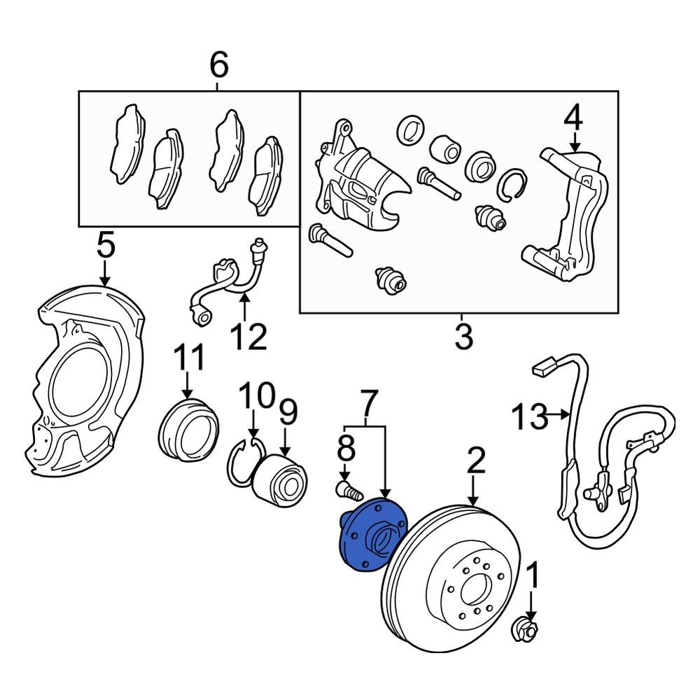 Toyota OE 4350228090 - Front Wheel Hub