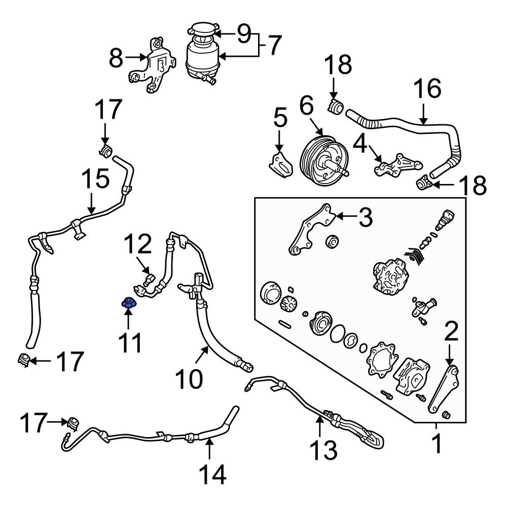 Toyota OE 4432730030 - Power Steering Pressure Hose Gasket