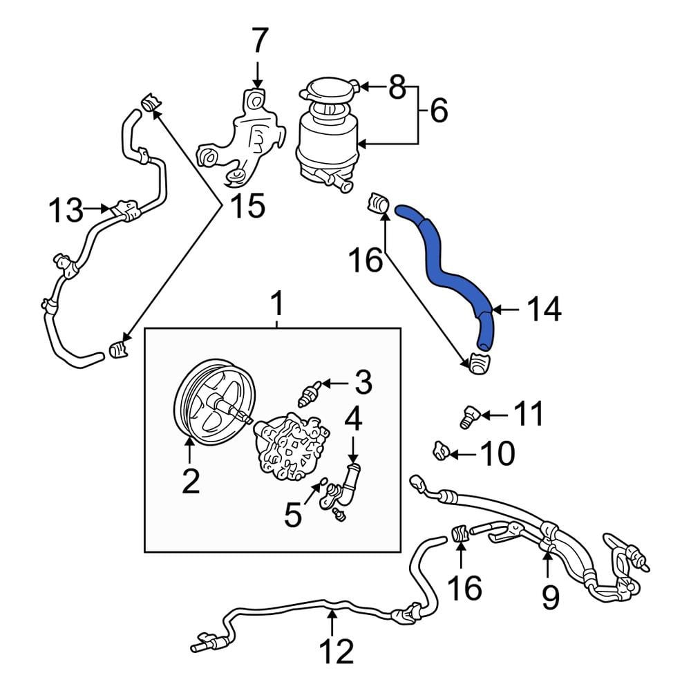 Toyota OE 4434806170 - Power Steering Reservoir Hose