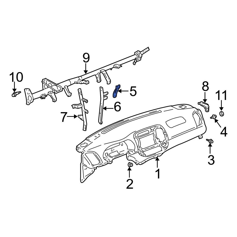 Toyota OE 6116806010 - Outer Body A-Pillar Bracket