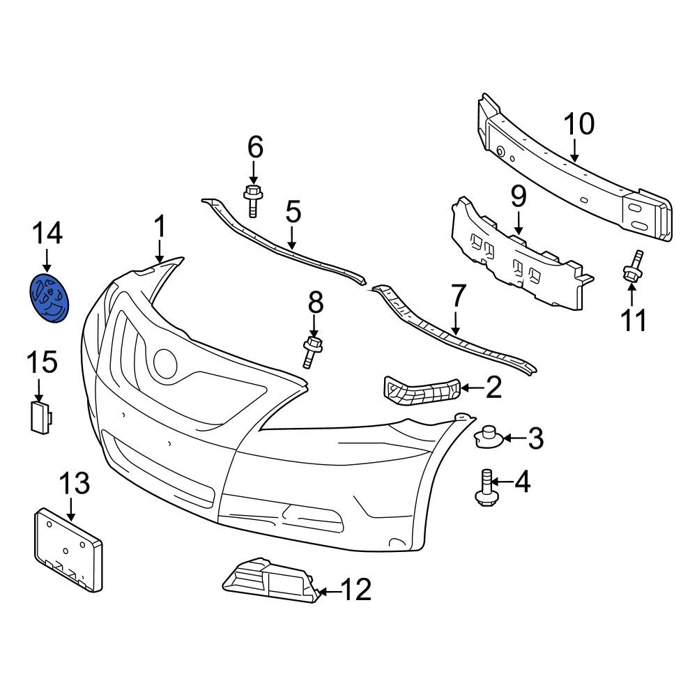 Toyota OE 7531133130 - Front Bumper Cover Emblem