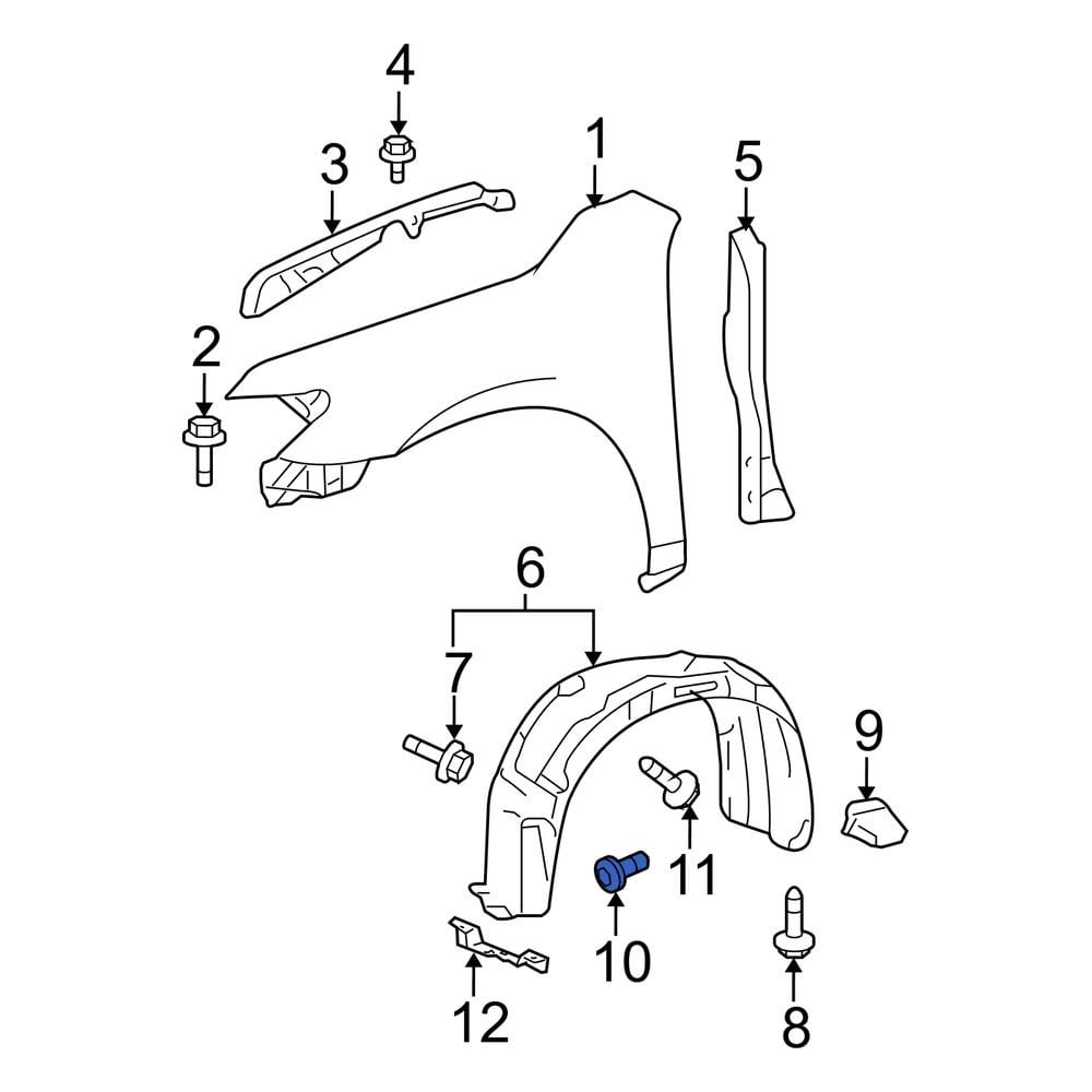 Toyota OE 90189A0011 - Fender Liner Nut
