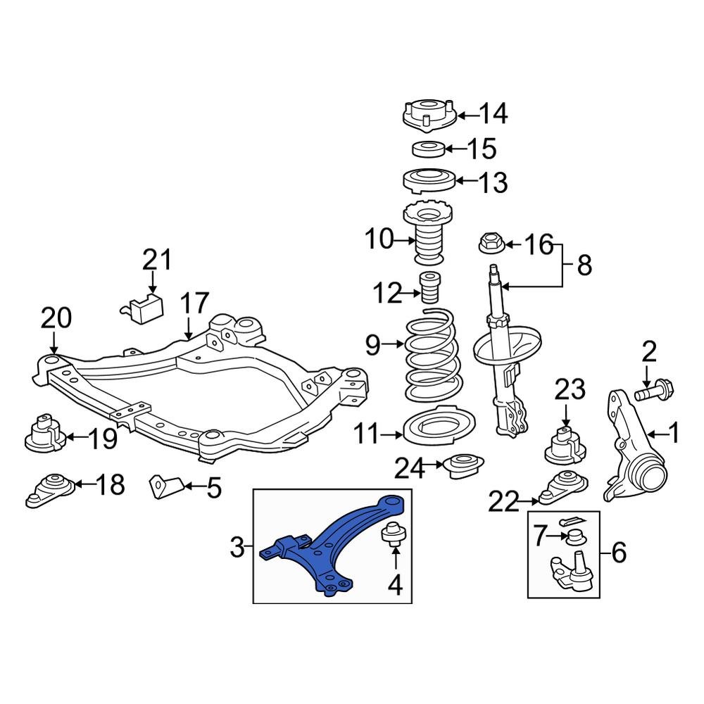 Toyota OE 4806933070 - Front Left Suspension Control Arm