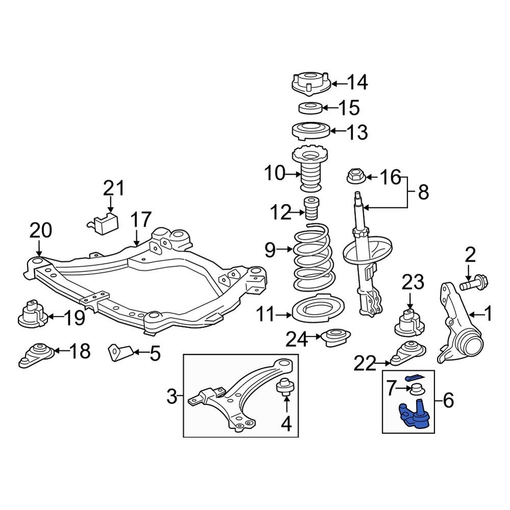 Toyota OE 4334009170 - Front Left Suspension Ball Joint