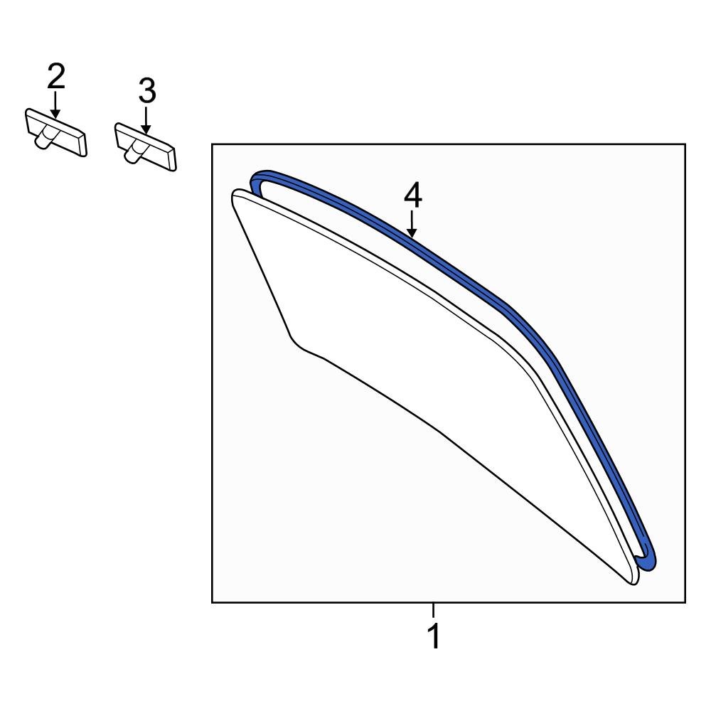 Toyota OE 7557333020 - Rear Back Glass Reveal Molding