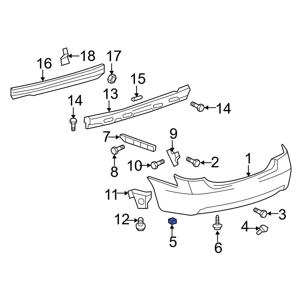 Toyota OE 5246206020 - Bumper Cover Insulator