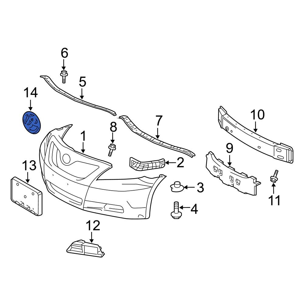 Toyota OE 7531133130 - Front Bumper Cover Emblem