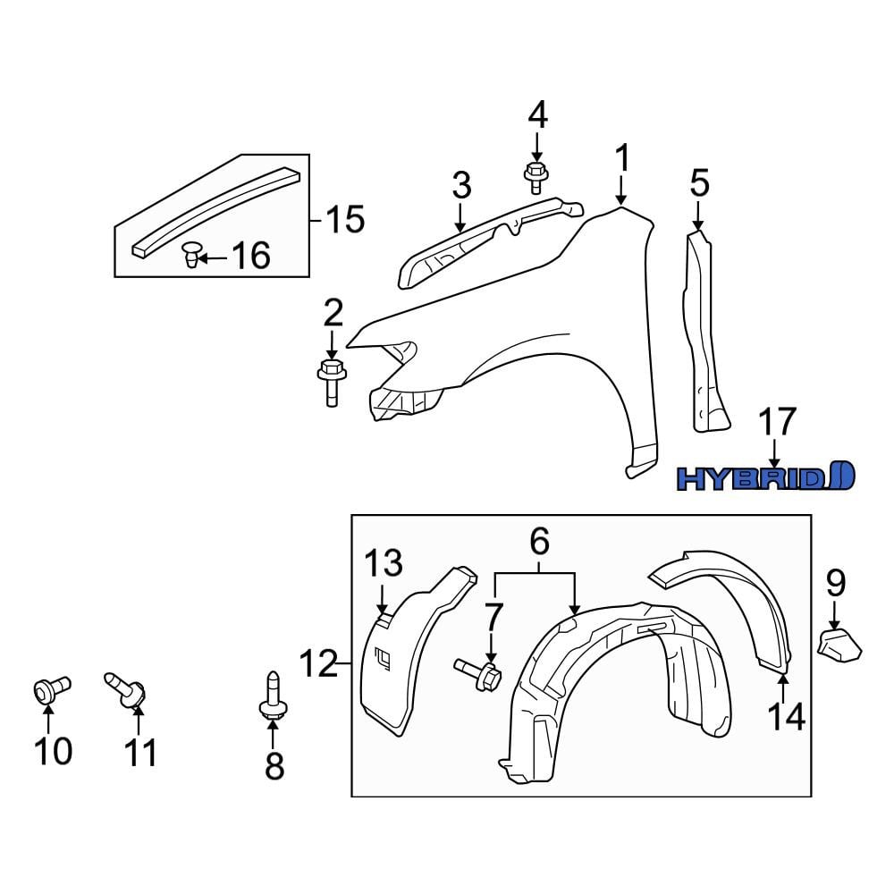 Toyota OE 7537433100 - Front Left Door Emblem