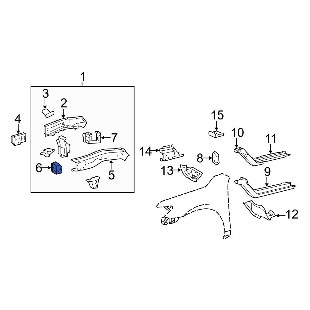 Toyota OE 5711706030 - Right Fender Reinforcement Bar