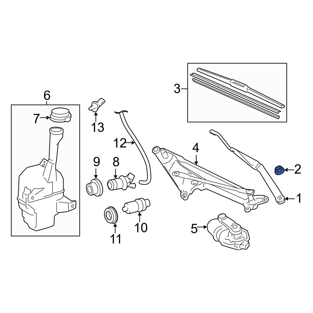 Toyota OE 9017610005 - Right Wiper Arm Nut