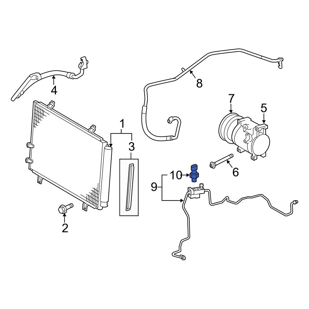 Toyota OE 8871933020 - A/C Refrigerant Pressure Sensor