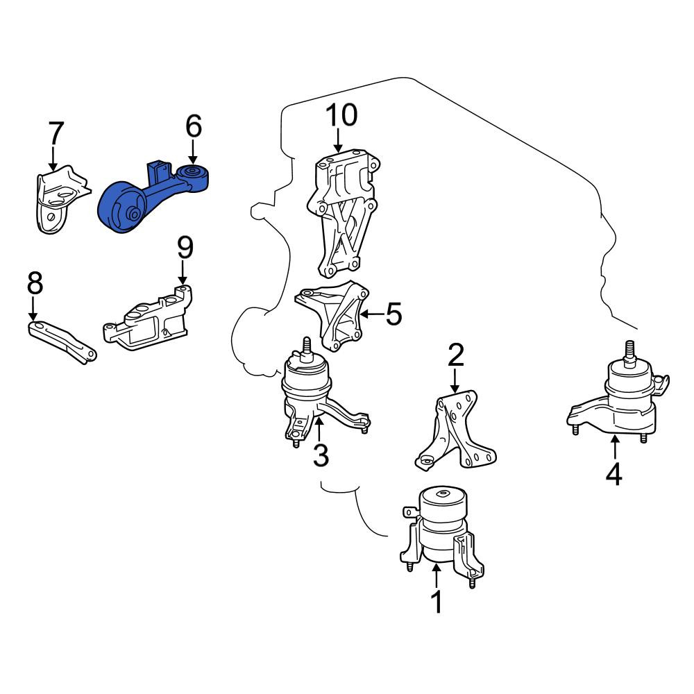 Toyota OE 123630V070 - Engine Support Rod