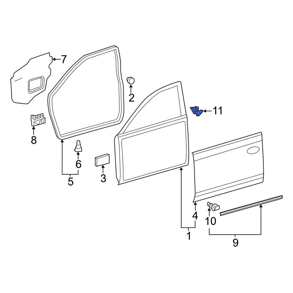 Toyota OE 6766406060 - Front Left Door Opening Trim