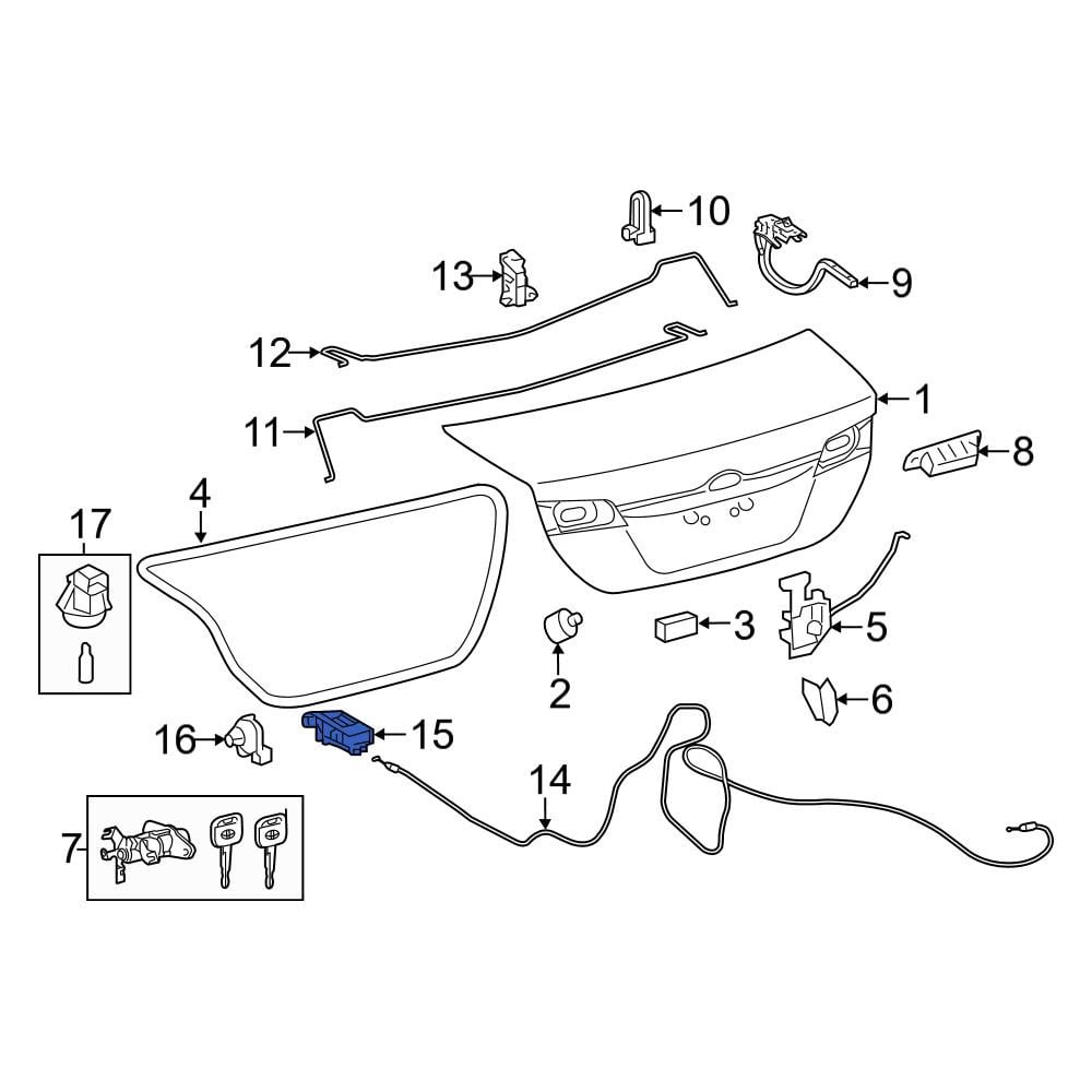 Toyota OE 6460606020 - Rear Fuel Door Release Handle