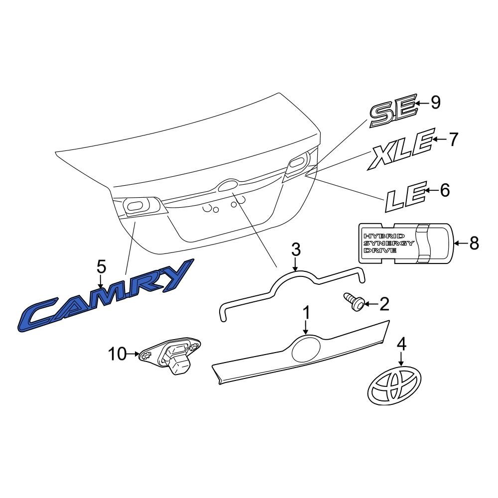 Toyota OE 7544206190 - Rear Deck Lid Emblem