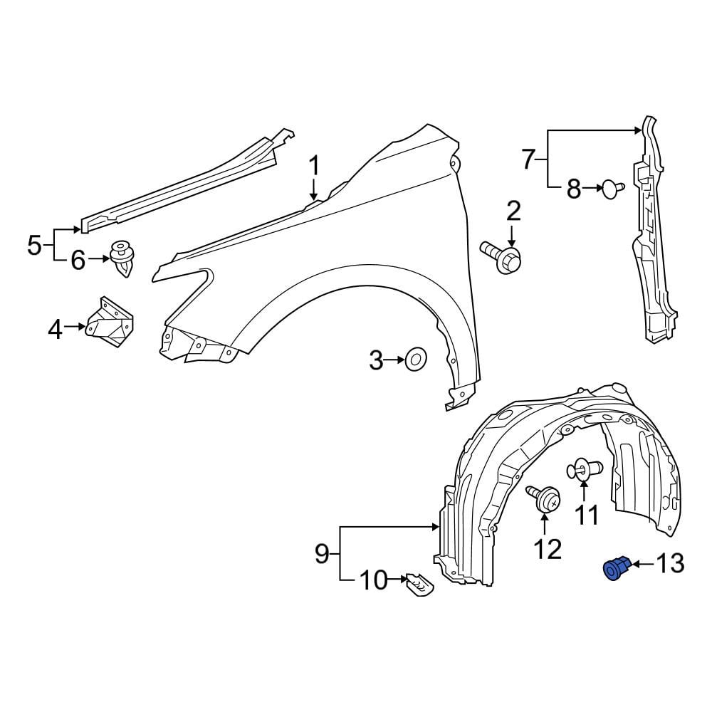 Toyota OE 90189A0011 - Fender Liner Nut